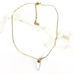 Jewelry | Dashing Gold Over Ss White Spike Marble Pendant | Poshmark
